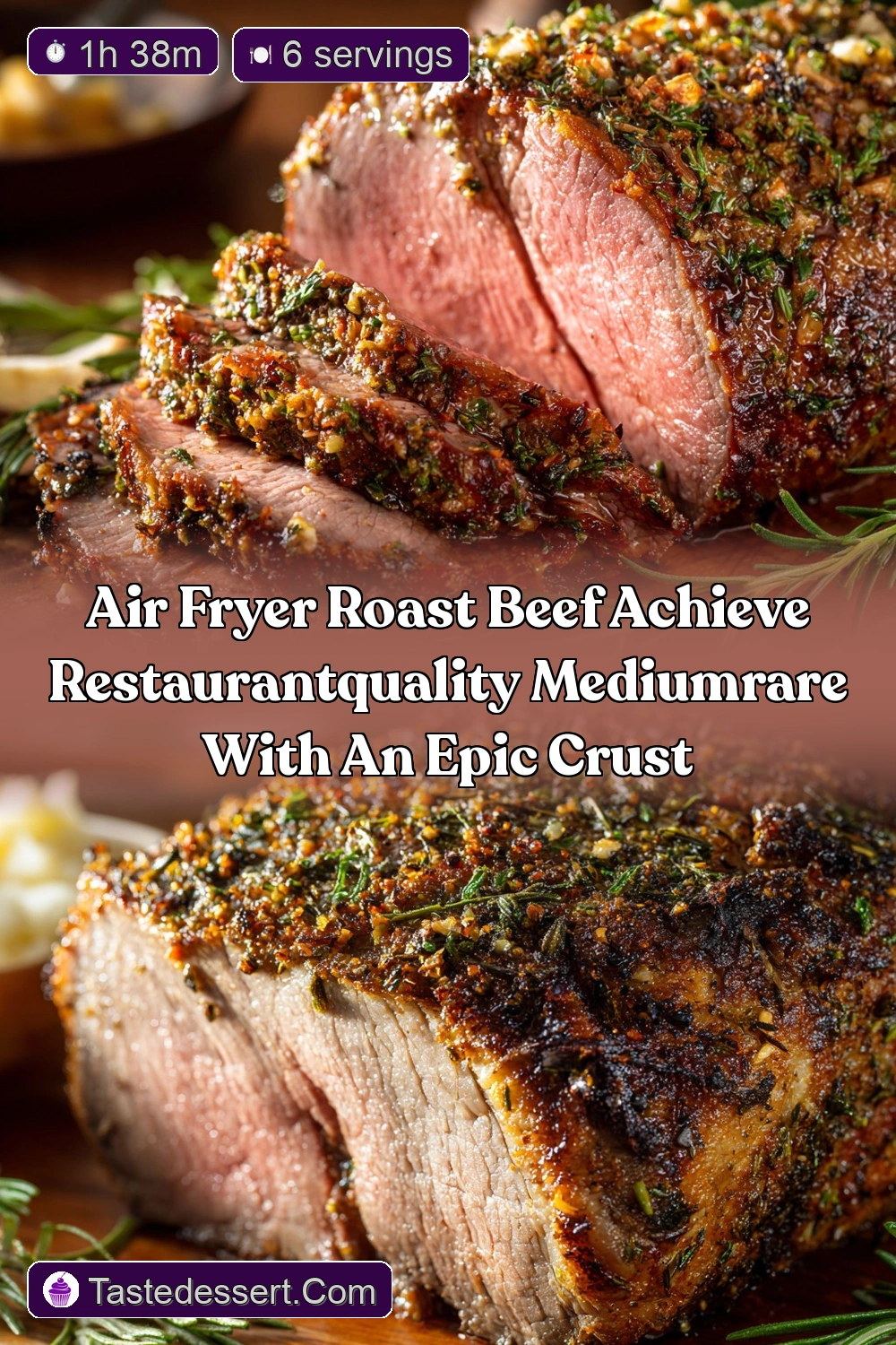Air Fryer Roast Beef Joint with Perfect Garlic Herb Crust