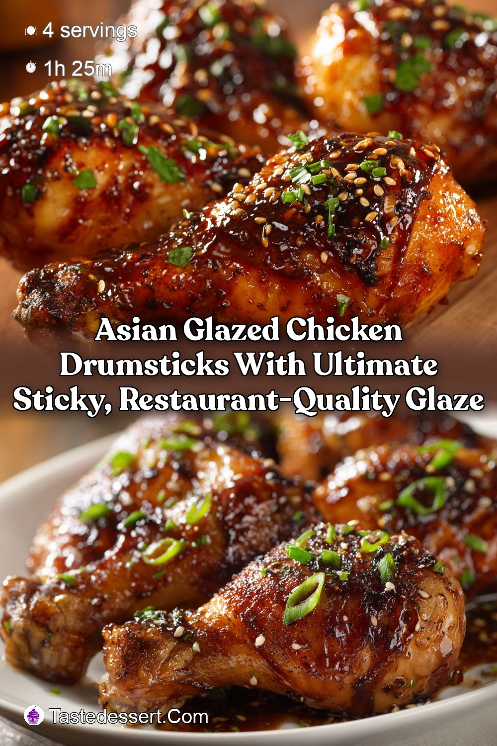 Asian Glazed Chicken Drumsticks Ultra-Sticky Honey-Ginger…