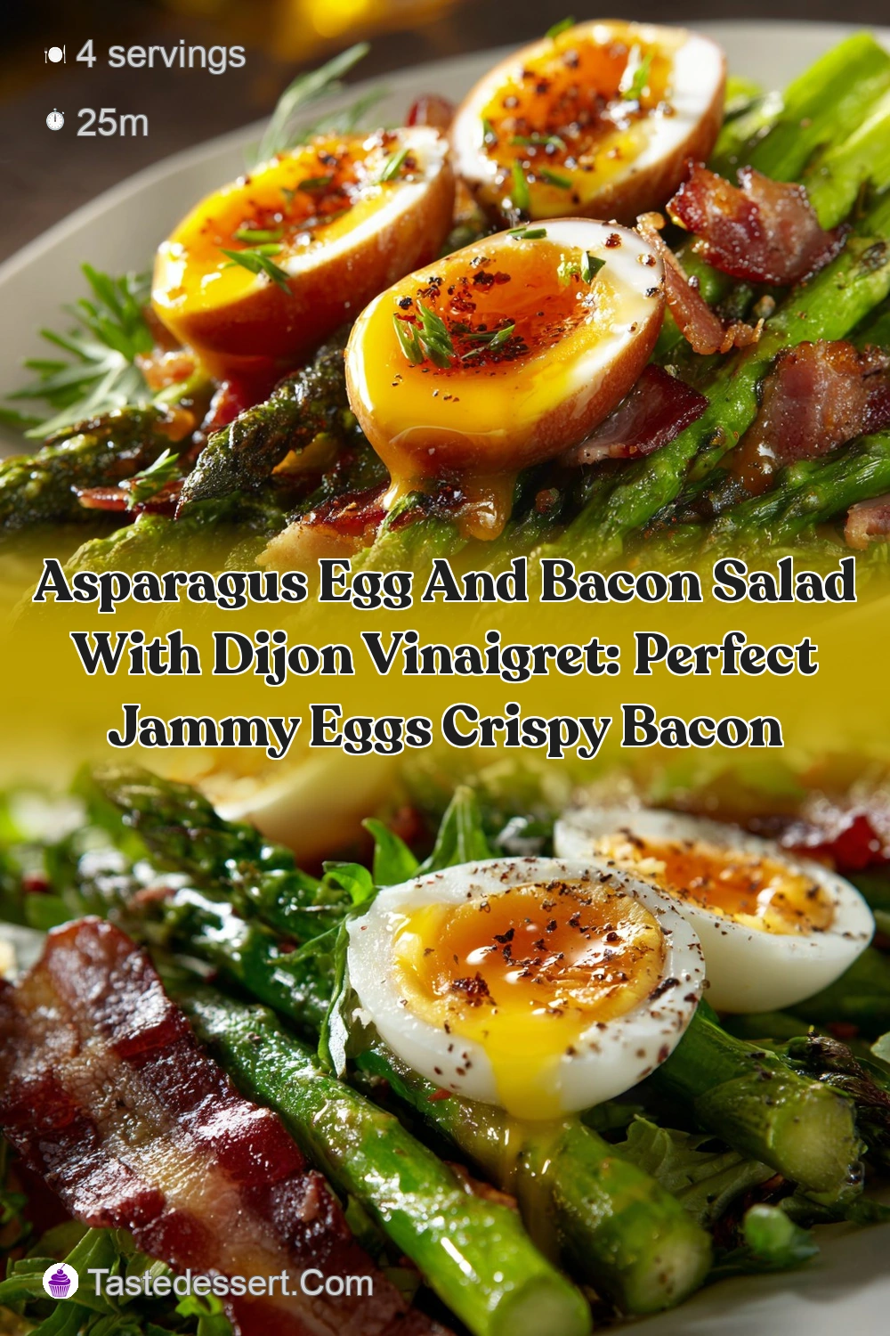 Asparagus Egg and Bacon Salad with Dijon Vinaigret Perfect…