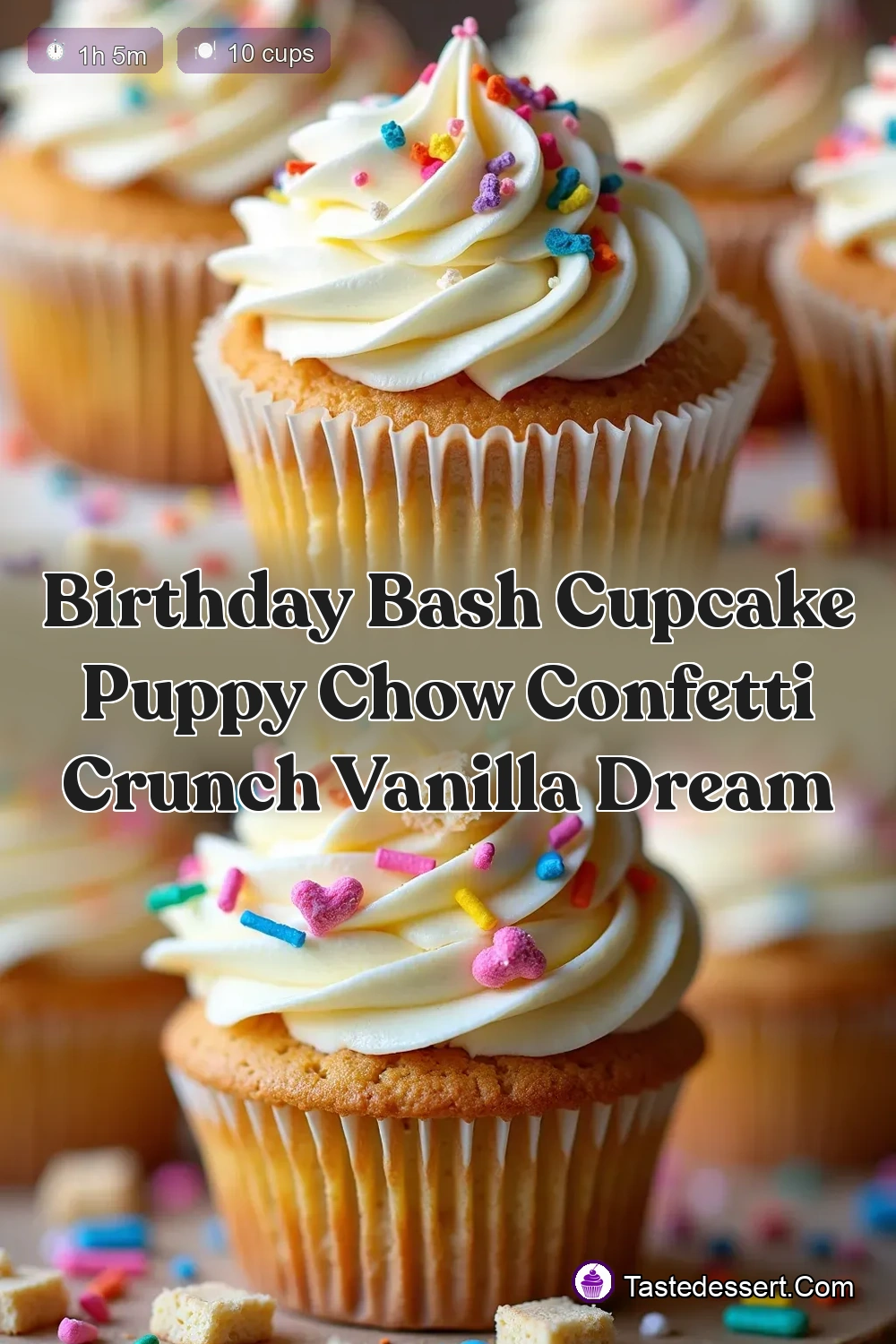 The Ultimate Cupcake Puppy Chow Easy NoBake Funfetti Snack…