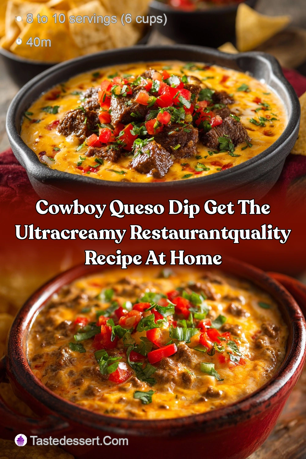 Cowboy Queso Loaded Beef and Velveeta Cheese Dip Recipe