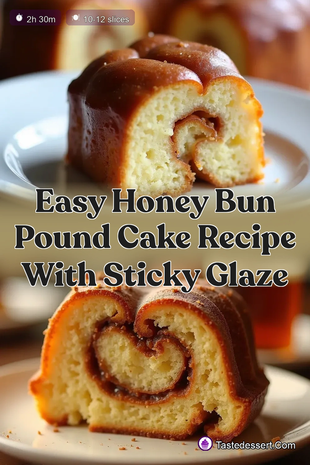 The Ultimate Sticky Cinnamon Swirl Honey Bun Pound Cake
