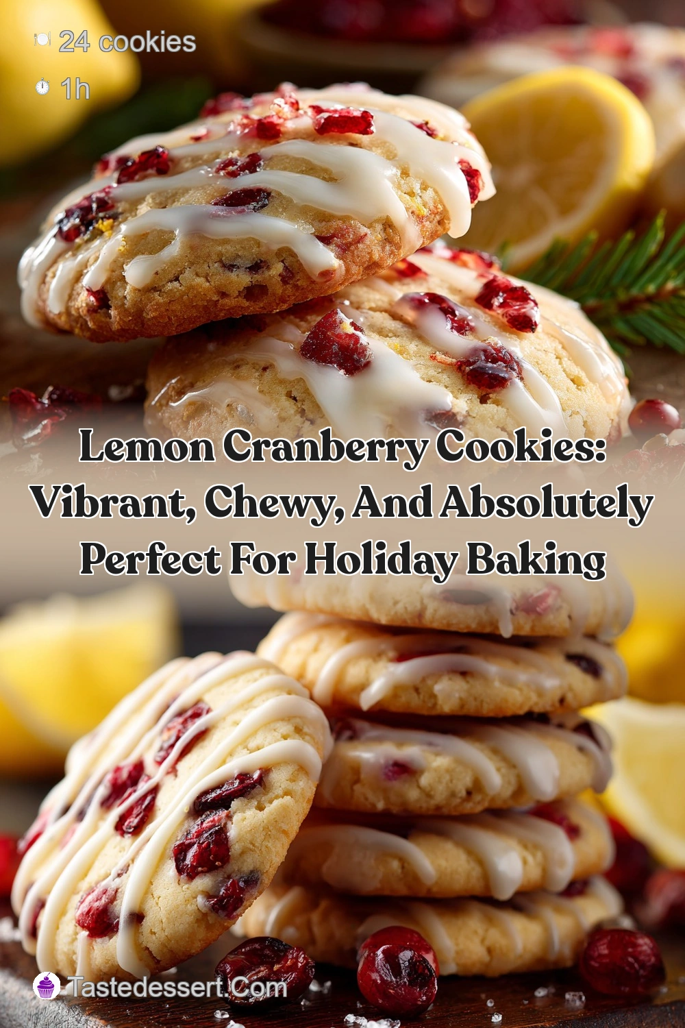 Lemon Cranberry Cookies: Easy Chewy Recipe with Tart Lemon…