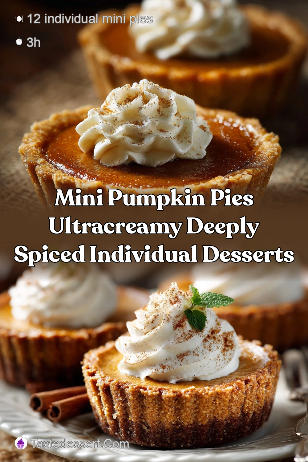 Mini Pumpkin Pies Easy Creamy Recipe for Individual Fall…