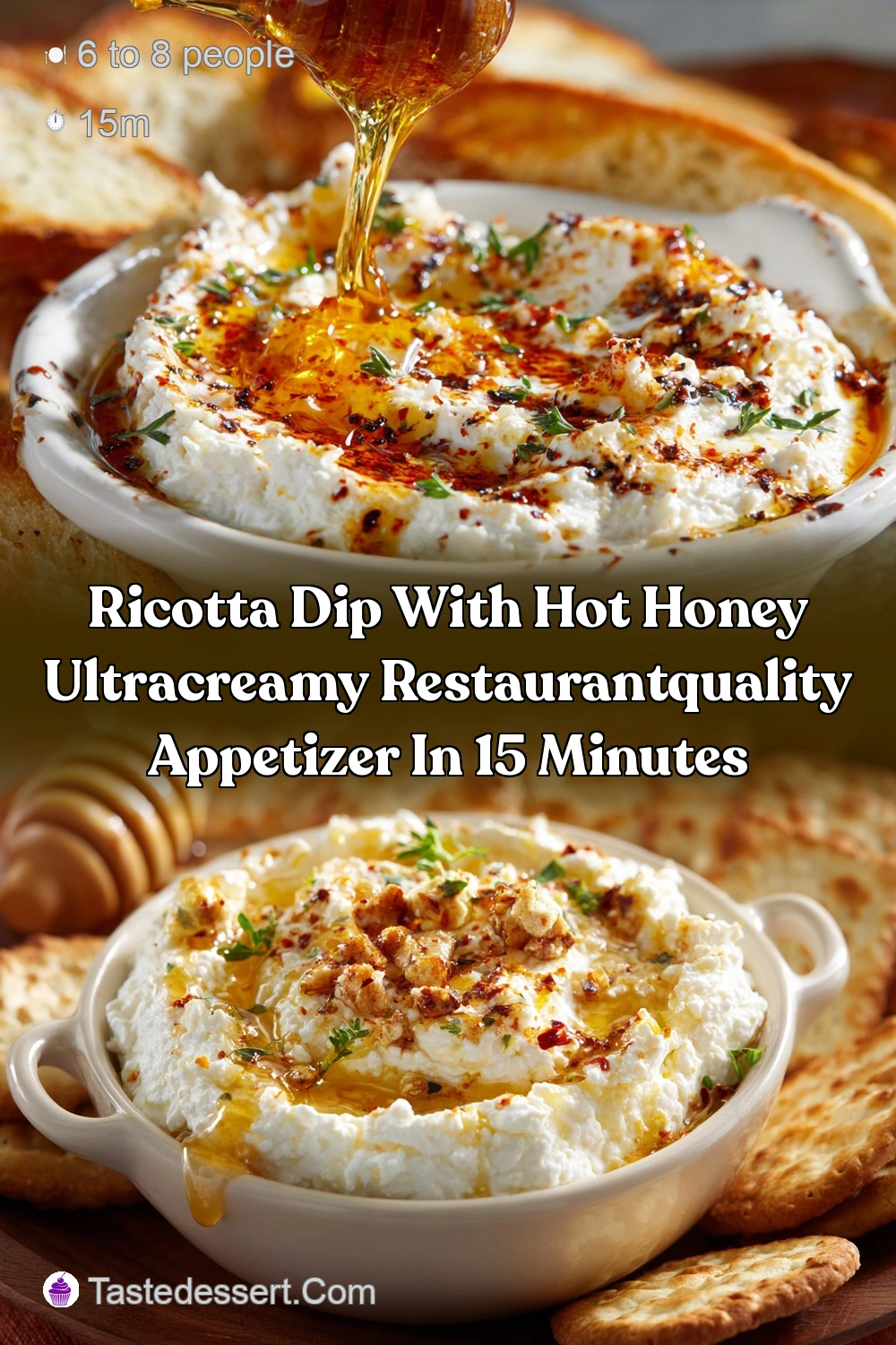 Ricotta Dip with Hot Honey UltraCreamy Fall Party Appetizer