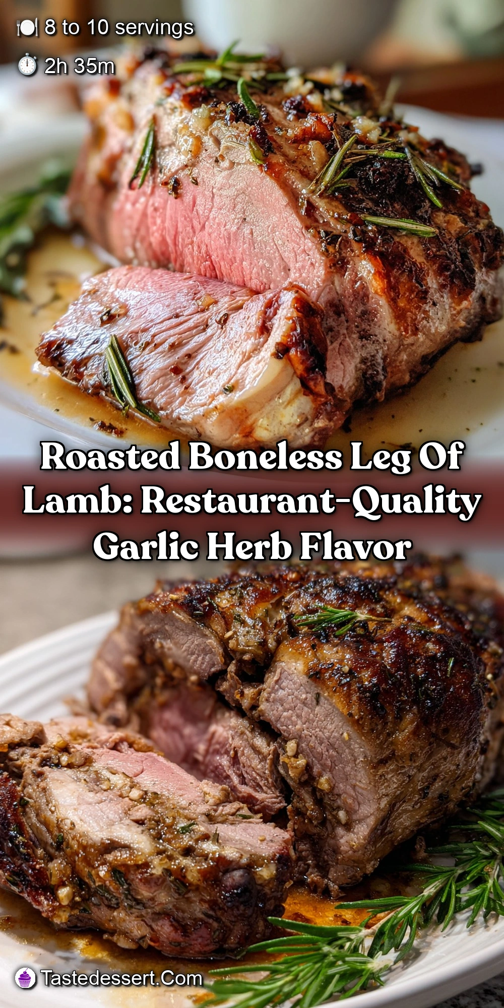 Roasted Boneless Leg of Lamb: Perfect Medium-Rare Roast