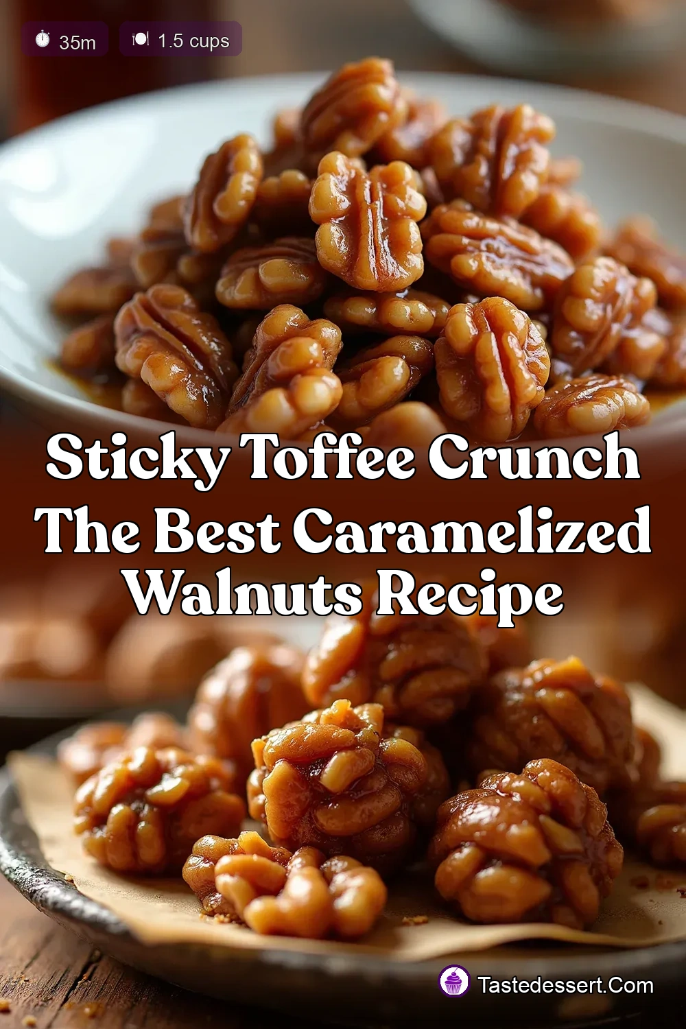 Sticky Toffee Crunch Caramelized Walnuts Recipe - Taste…