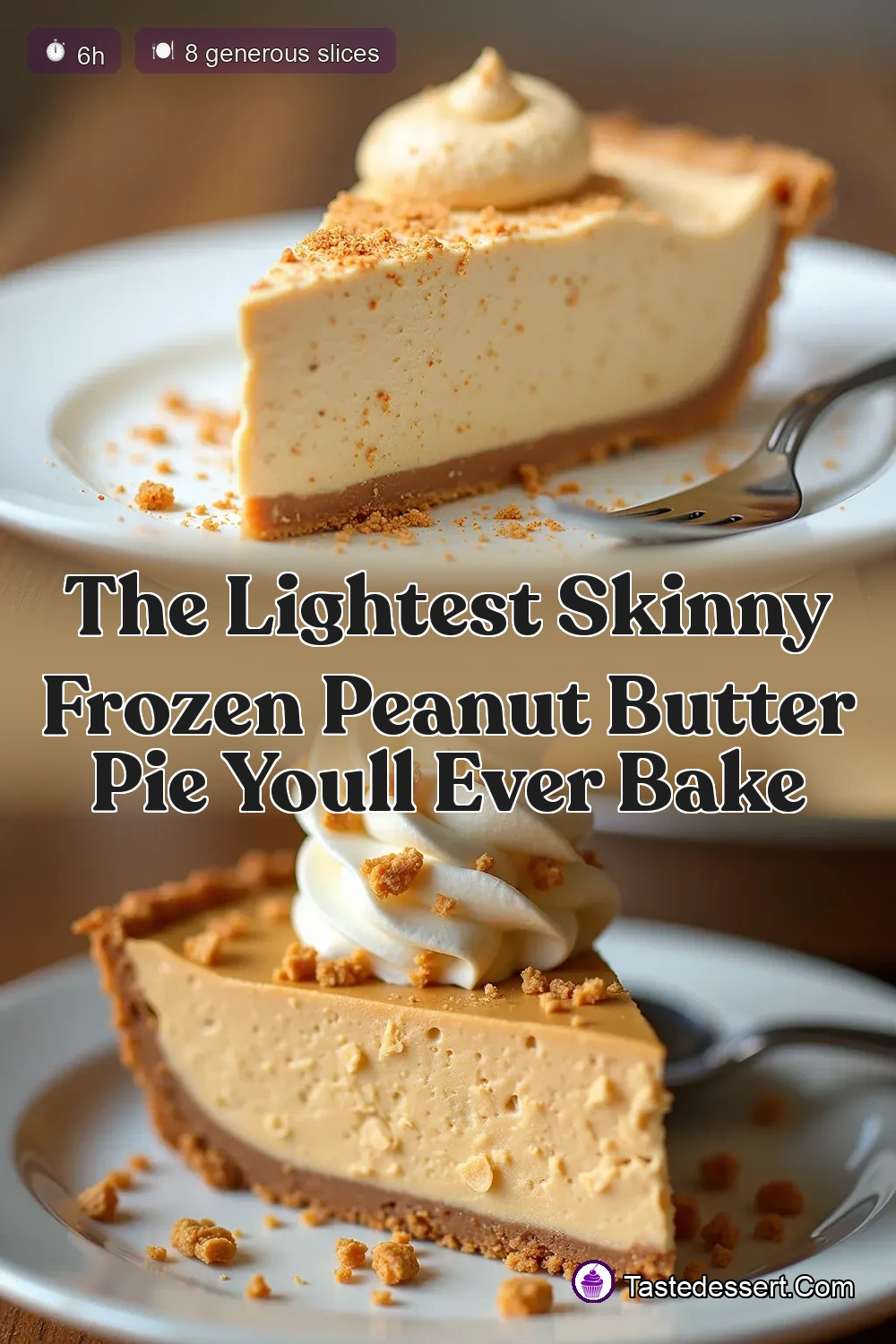 NoBake Skinny Frozen Peanut Butter Pie Recipe - Taste…