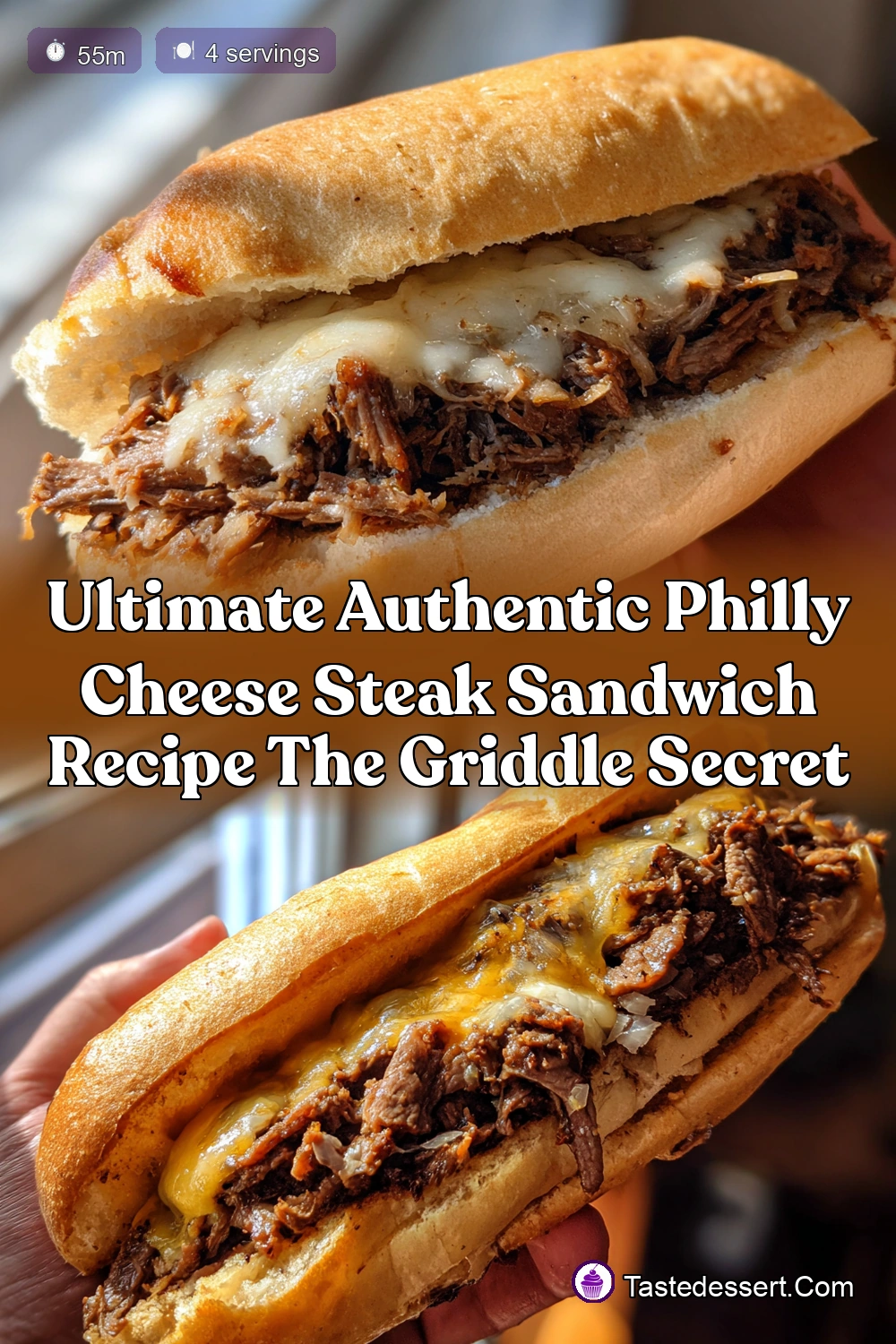 The Ultimate Philly Cheese Steak Sandwich Authentic Ribeye…