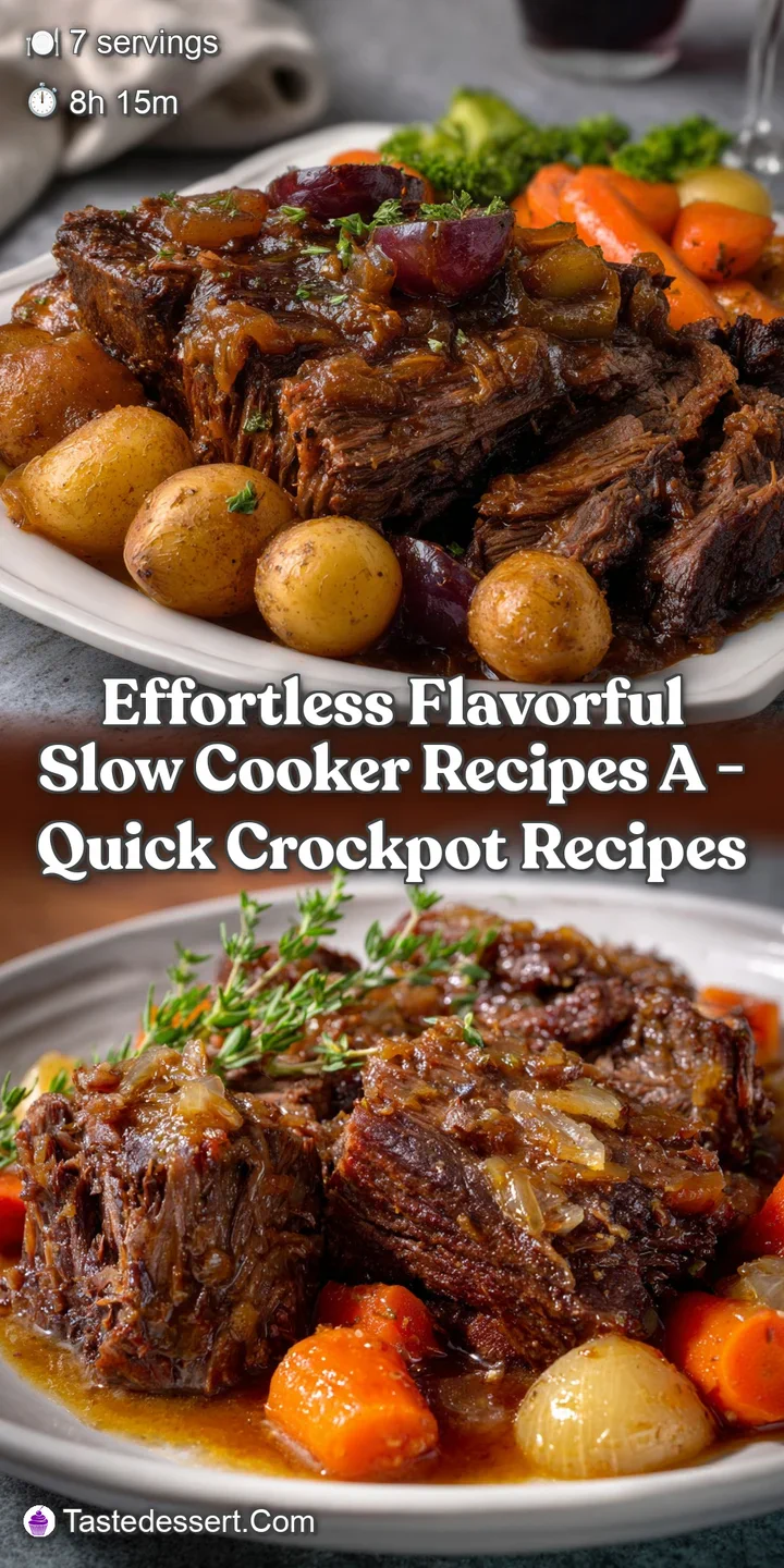 Effortless Flavorful Slow Cooker Recipes A: Tender Results