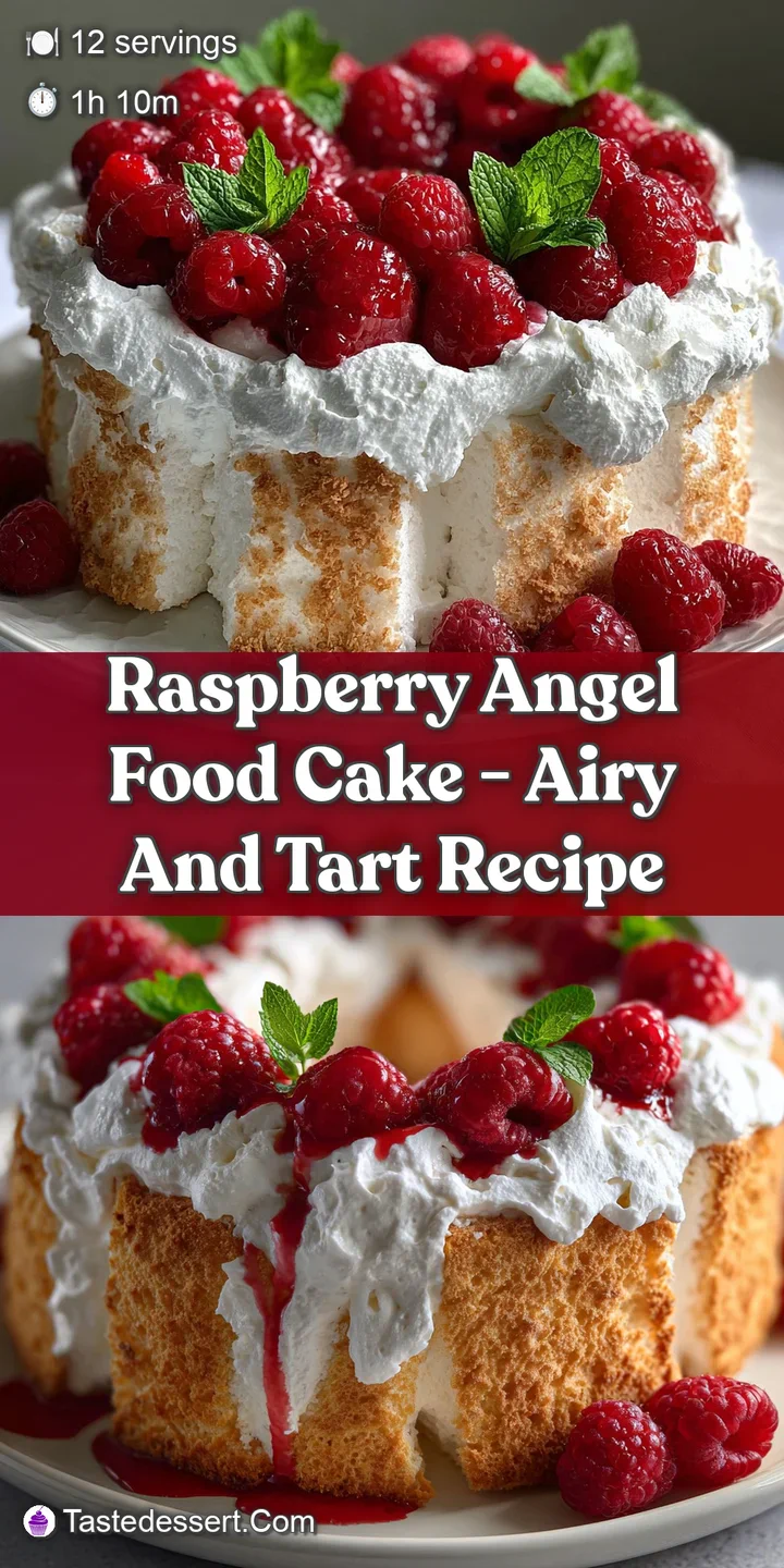 Raspberry Angel Food Cake with Raspberries - Taste Dessert