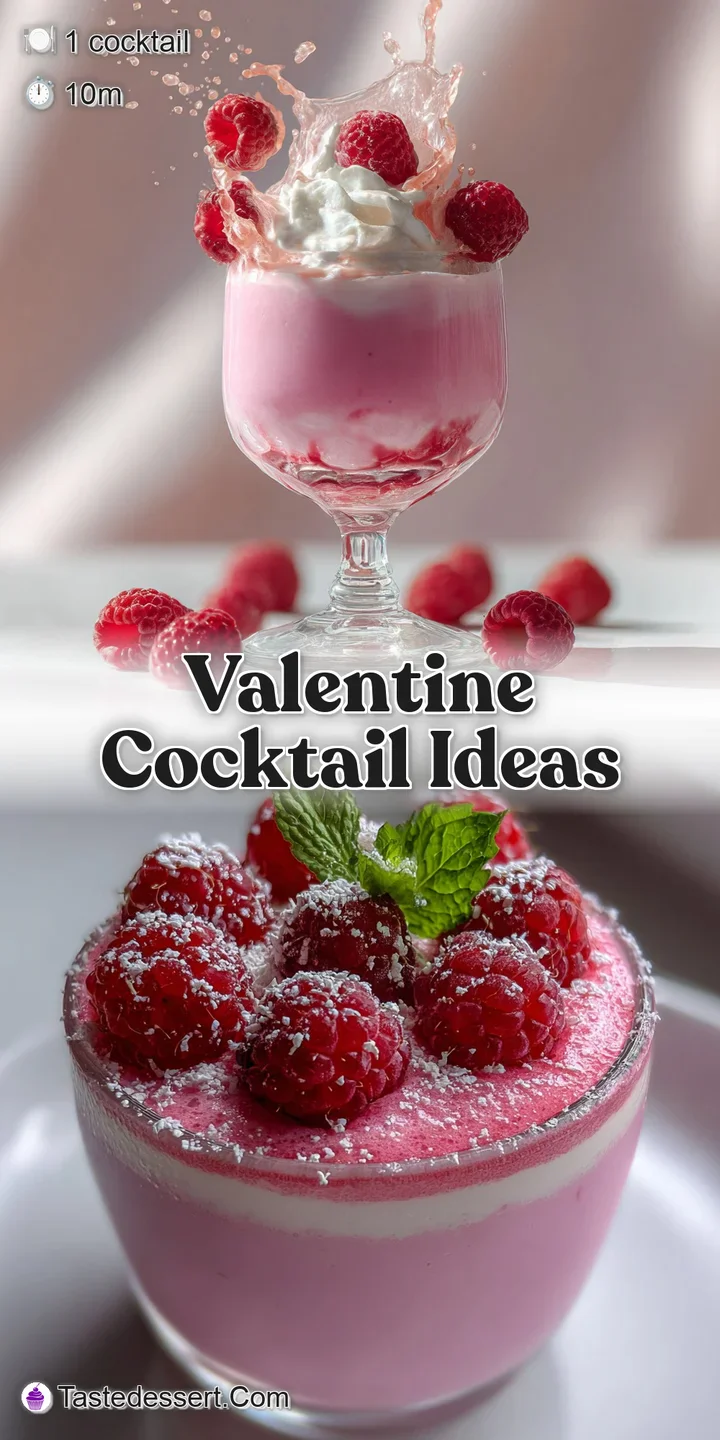 Pink Cocktail Perfect for Galentine's Day with Raspberry in…