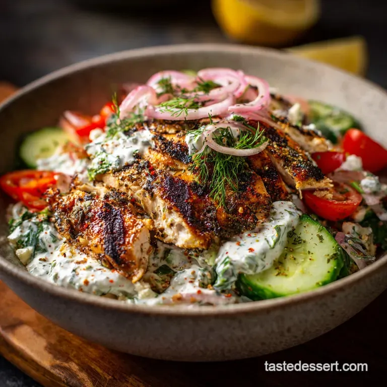 Authentic Grilled Chicken Tzatziki Bowl The Meal Prep Hero