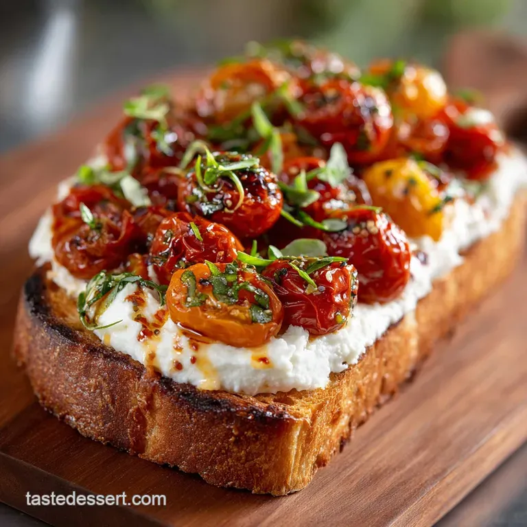 Whipped Ricotta Toast with Roasted Tomatoes: Easy…